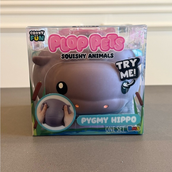crazy fun | Small Pets | Pygmy Hippo Squishy Nwt Viral Plop Pets Mochi ...